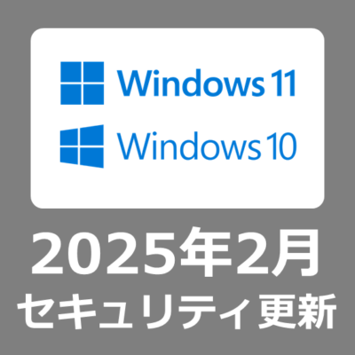 【Windows Update】 2025年2月のセキュリティ更新プログラム（月例）について【KB5051987/KB5051989 ...